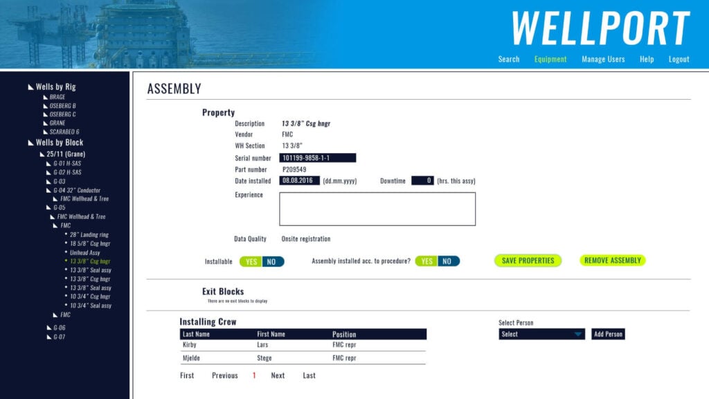 Oil Rig Management System - SBP