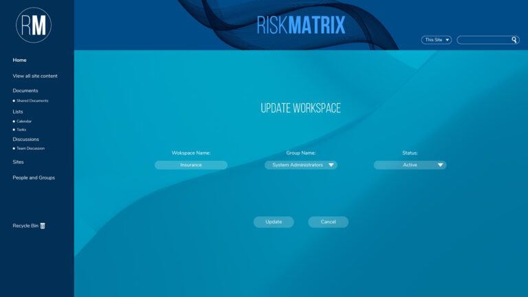 Sharepoint Risk Matrix App - SBP